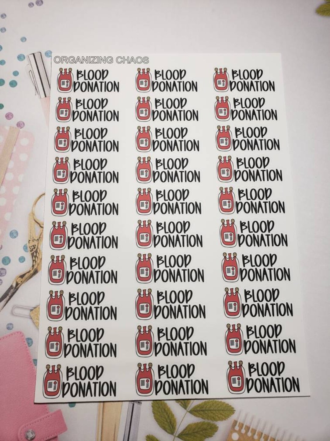 Blood Donation Planner Stickers - Etsy