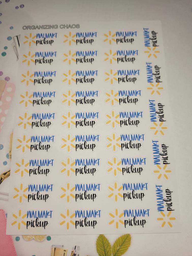 Walmart Run Planner Stickers Walmart Order Planner Stickers | Etsy