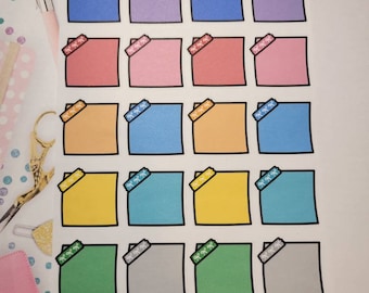 DOODLE-072 LARGE Sticky Note Doodle Planner Stickers - Etsy