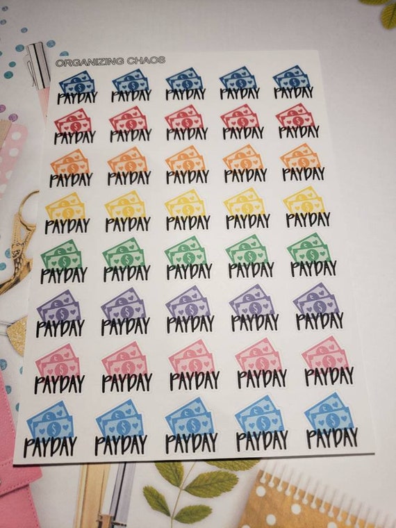 Payday Planner Stickers Multi-colored | Etsy