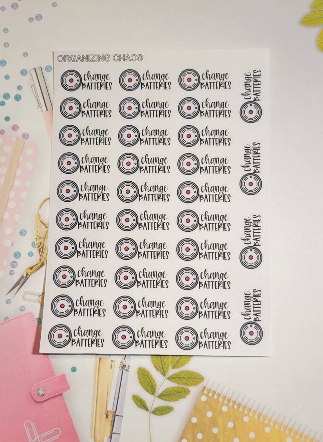 Smoke Detector Planner Stickers, Change Batteries - Etsy
