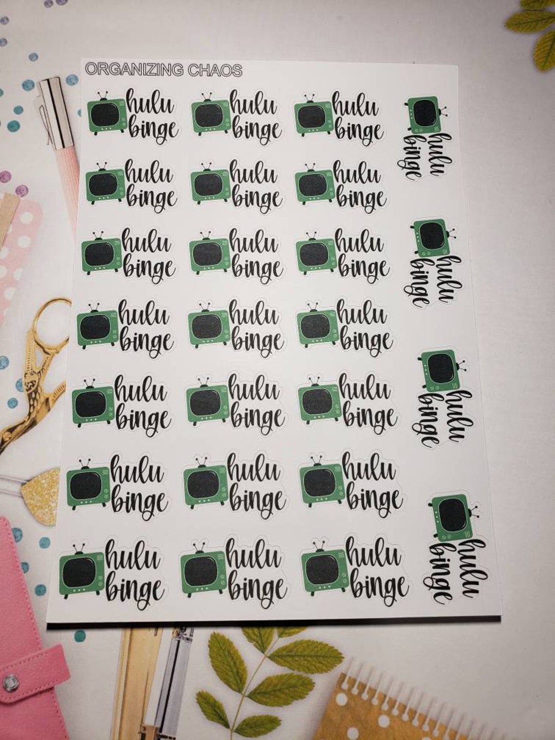Hulu Binge Planner Stickers - Etsy