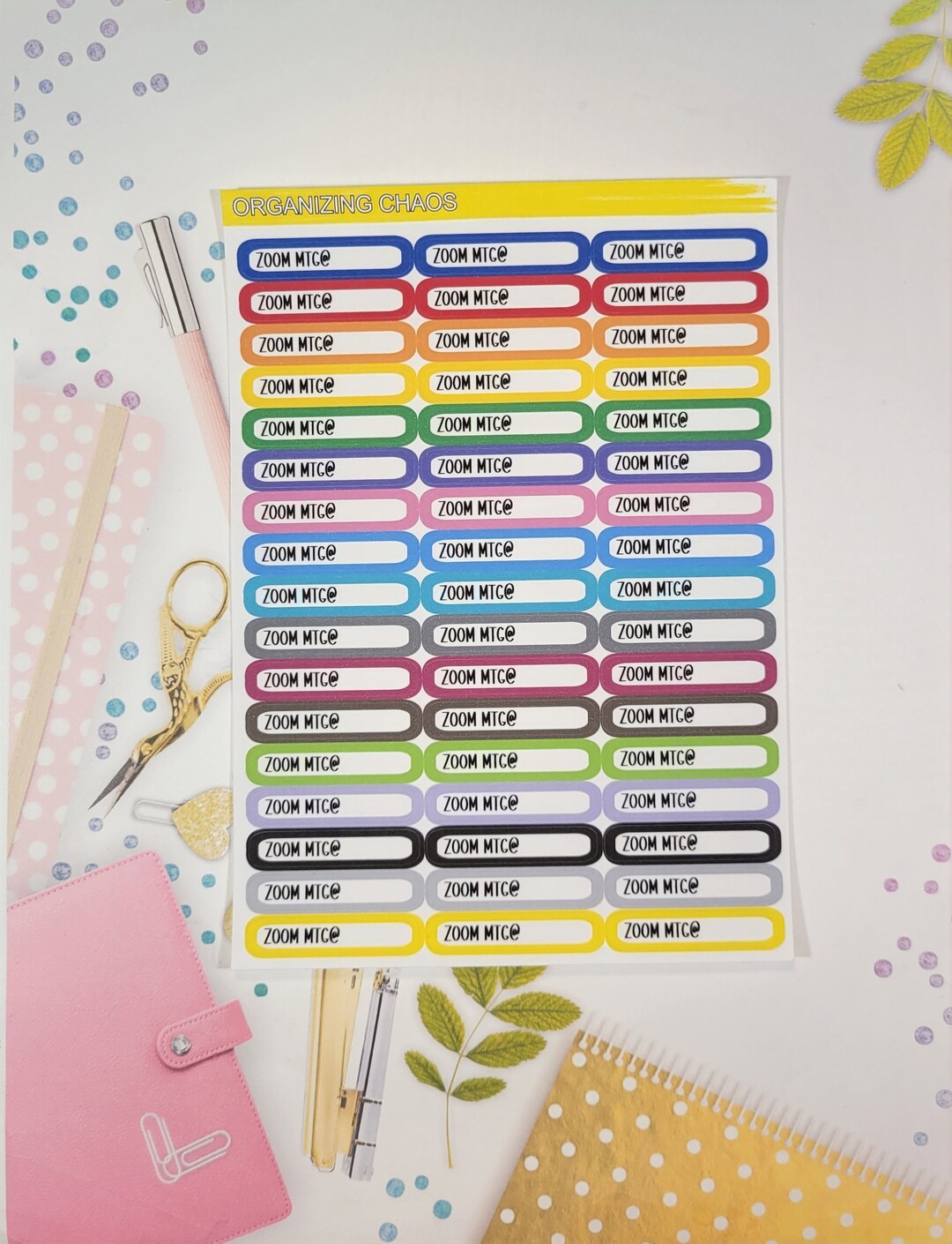 Zoom Meeting Label, Functional Planner Stickers - Etsy
