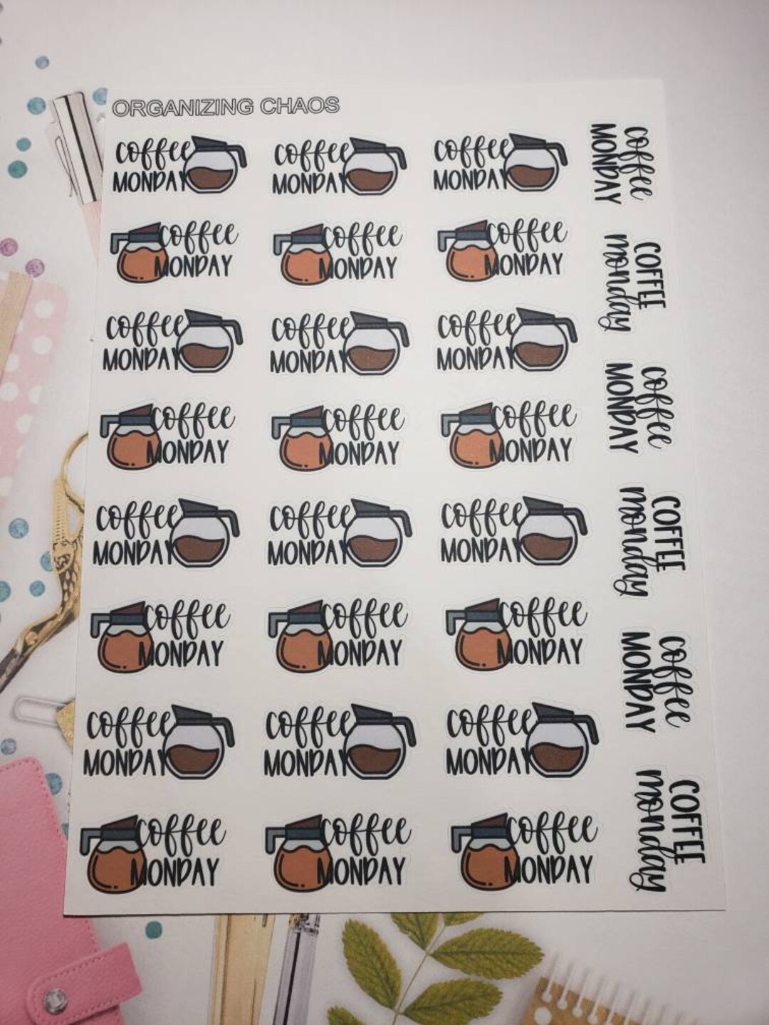 Coffee Monday Planner Stickers - Etsy