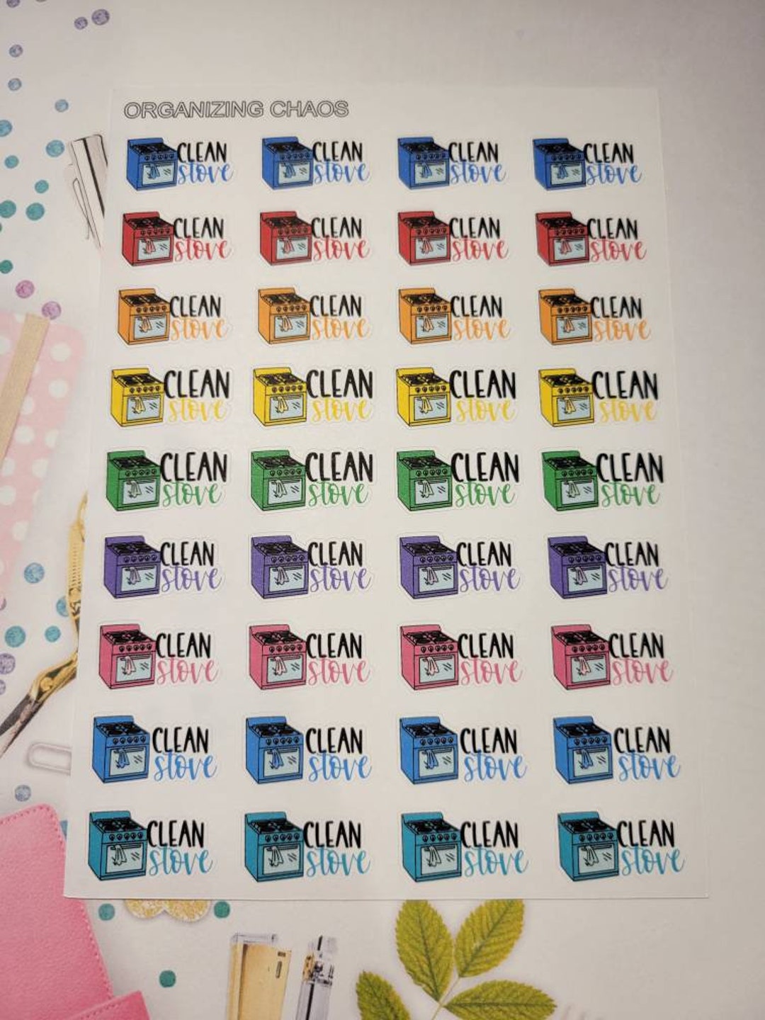 Clean Stove Planner Stickers - Etsy