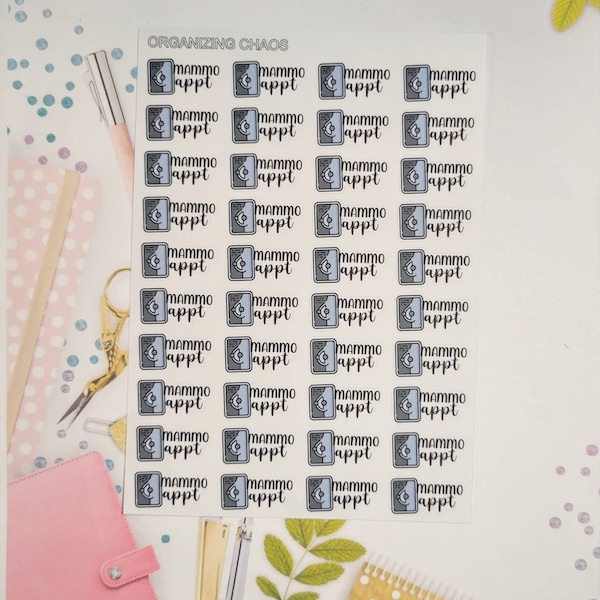 Mammogram Appointment Planner Sticker - Etsy