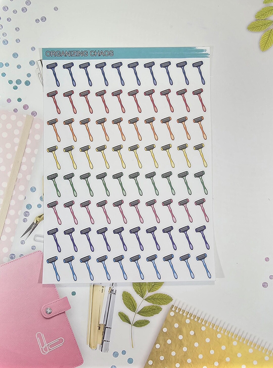 Razor Planner Stickers, Shave Legs Planner Stickers, Icon Planner ...