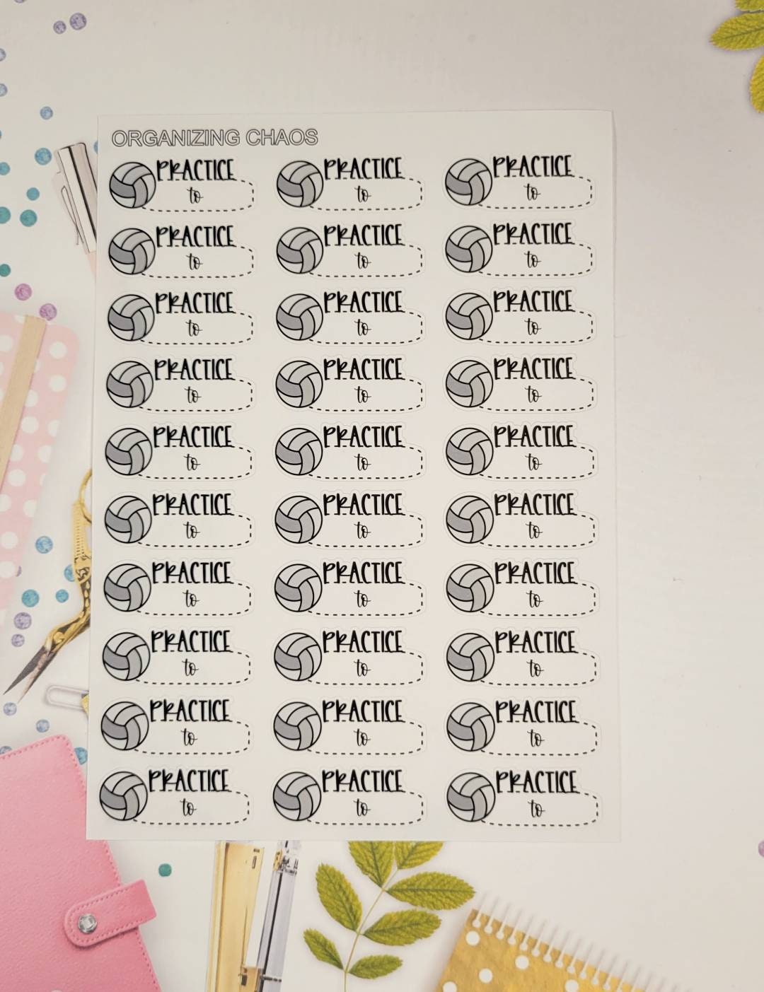 Volleyball Practice Planner Stickers, Sports Planner Stickers - Etsy
