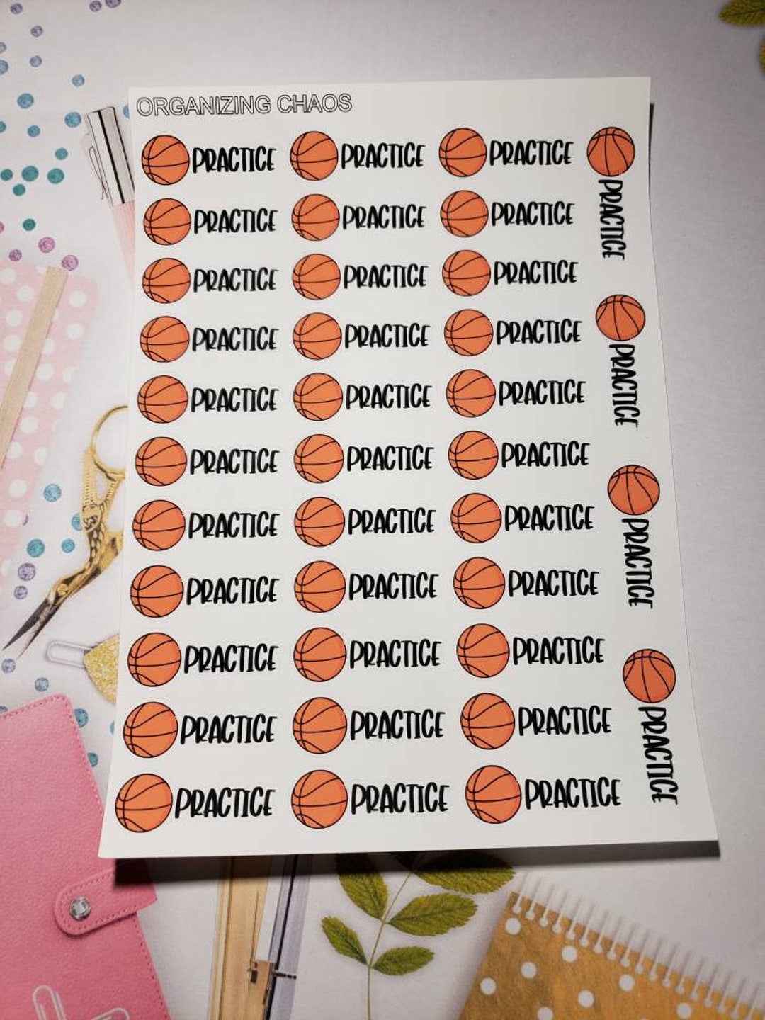 Basketball Practice Planner Stickers - Etsy