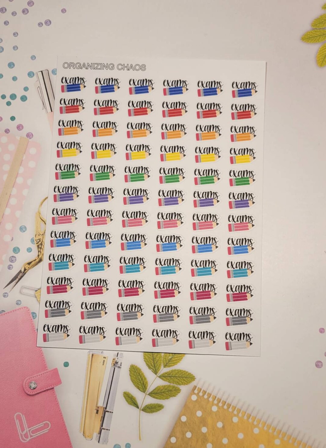 Exam Planner Stickers, School Planner Stickers, College Planner ...