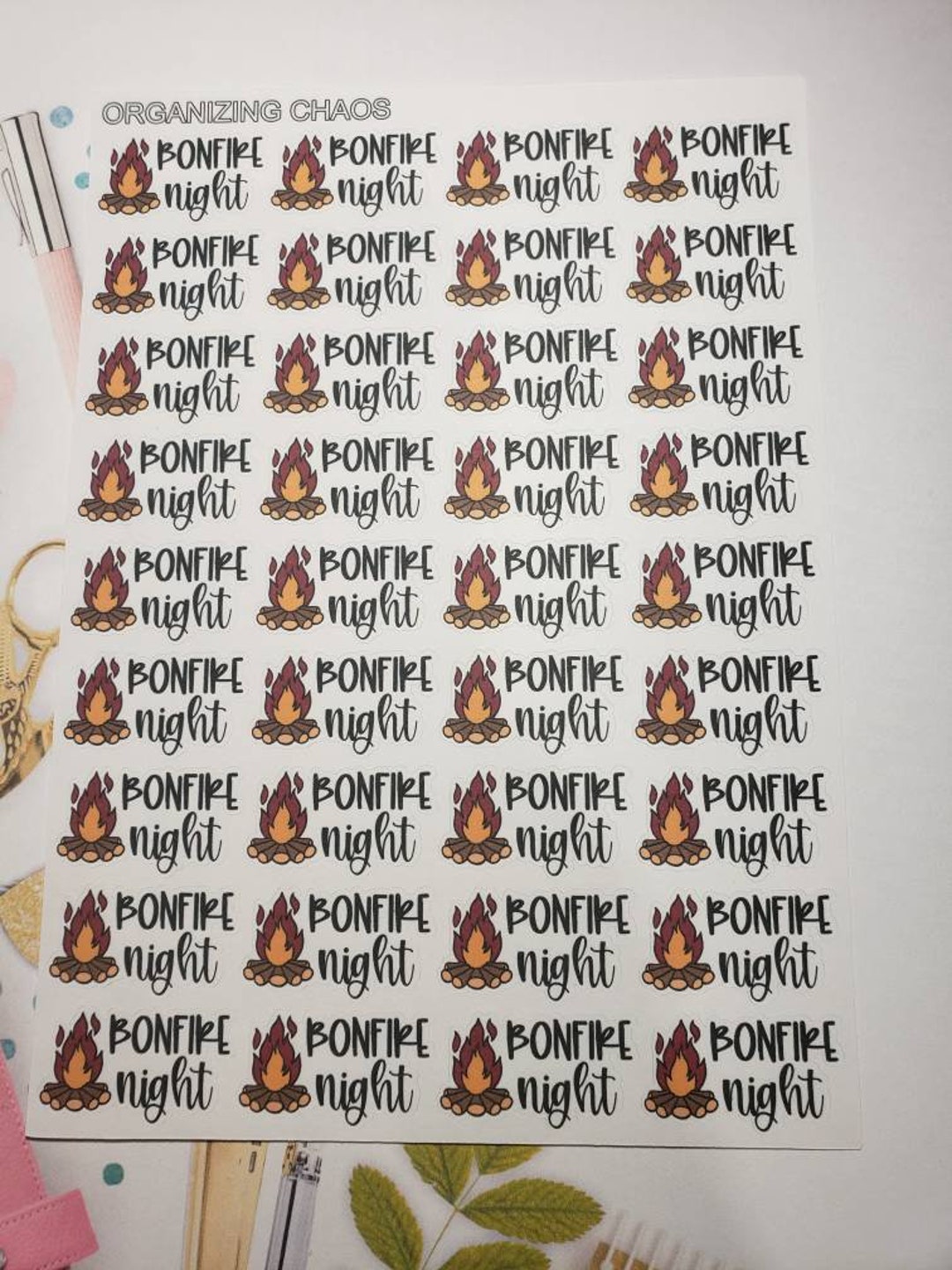 Bonfire Planner Stickers - Etsy