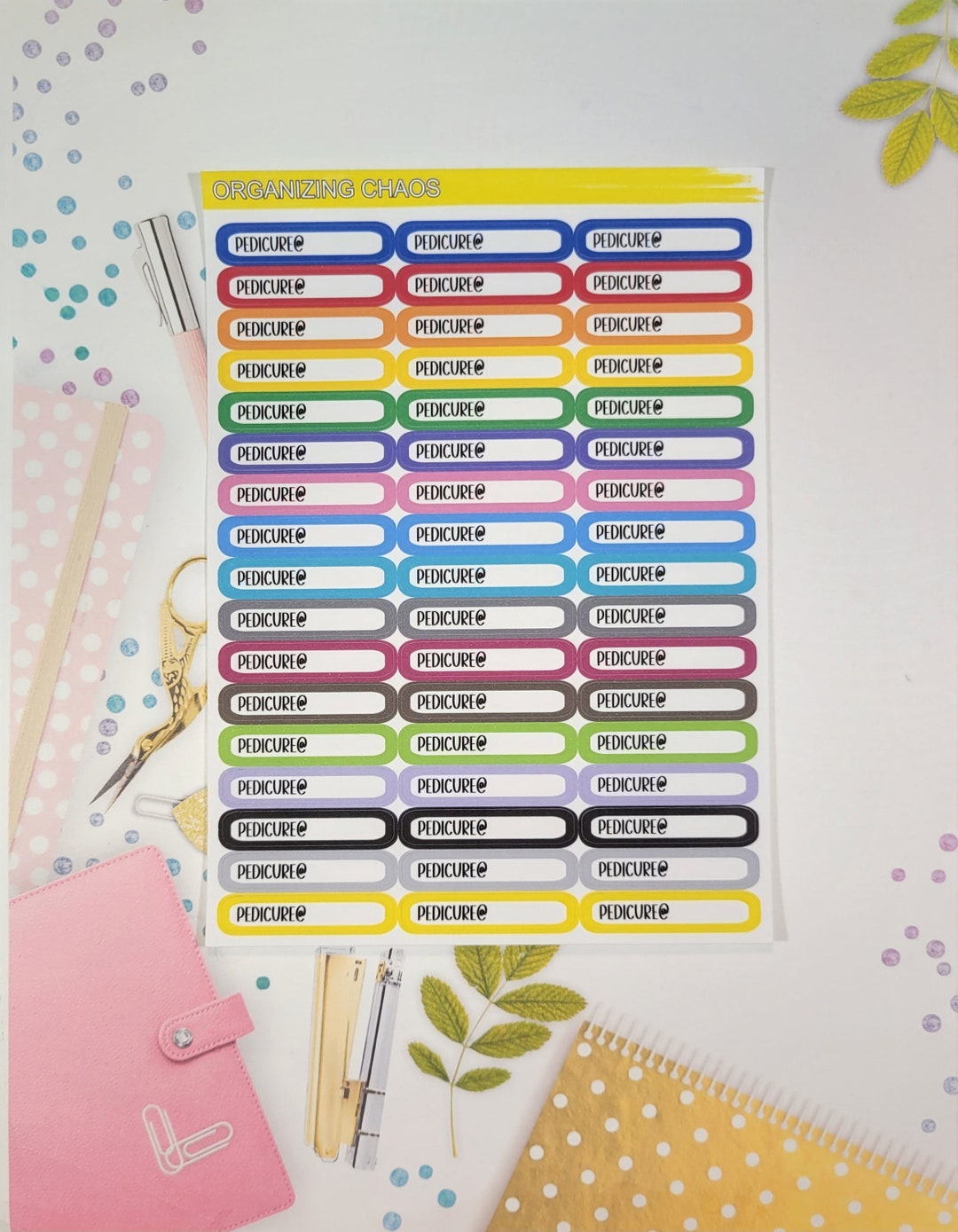Pedicure Appointment Label, Functional Planner Stickers - Etsy