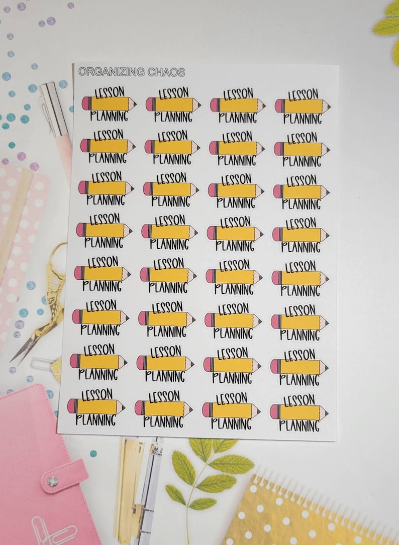 Lesson Planning Planner Stickers - Etsy