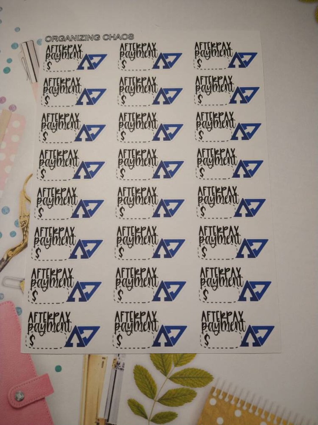 Afterpay Payment Planner Stickers, Afterpay Inspired Planner Stickers ...
