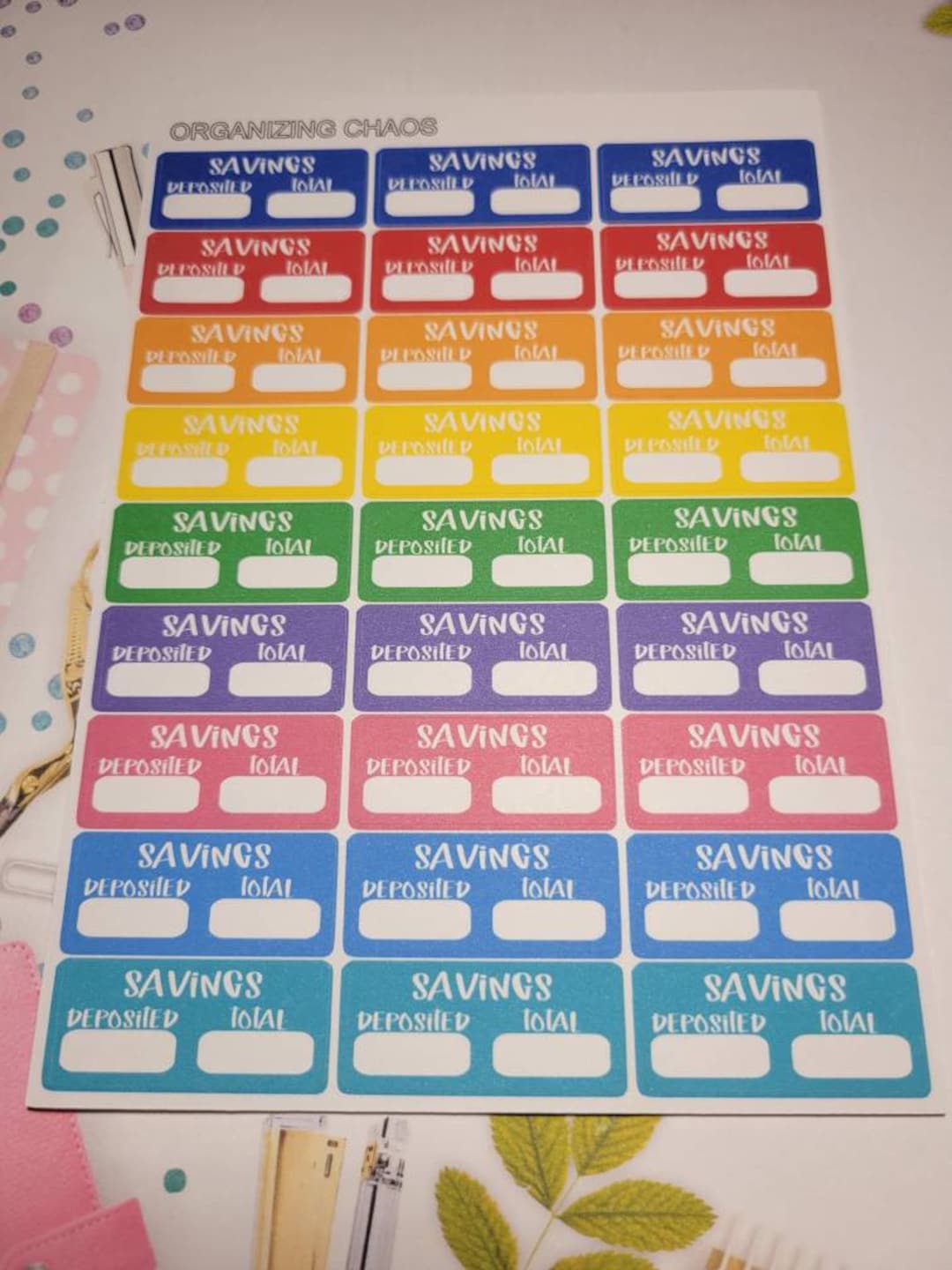 Savings Tracker Planner Stickers - Etsy