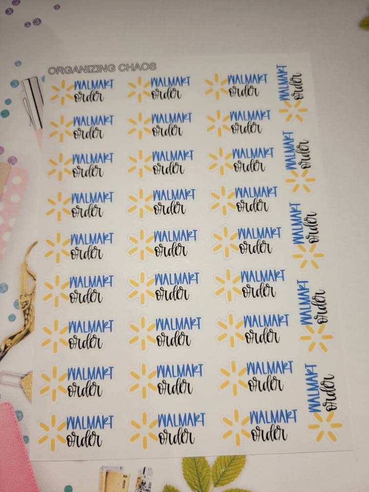 Walmart Run Planner Stickers Walmart Order Planner Stickers | Etsy