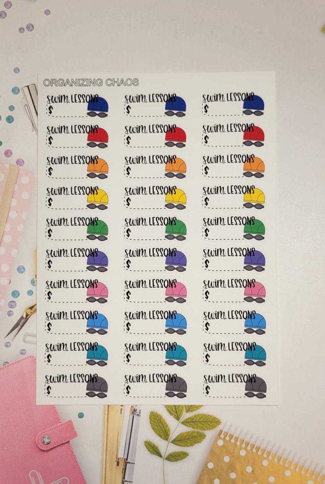 Swim Lesson Payment, Bill Due Planner Stickers - Etsy