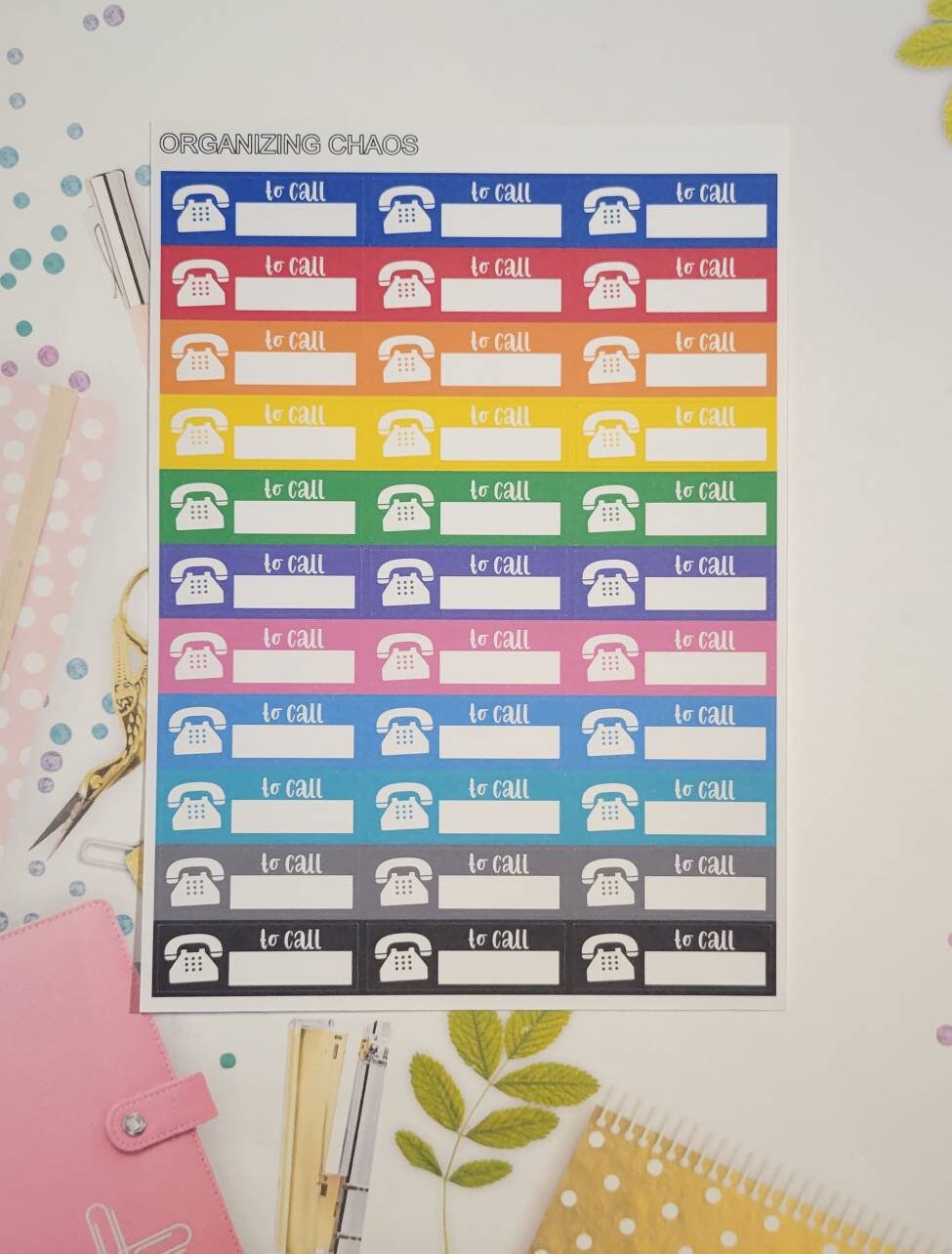 To Call Labels Labels Planner Stickers - Etsy
