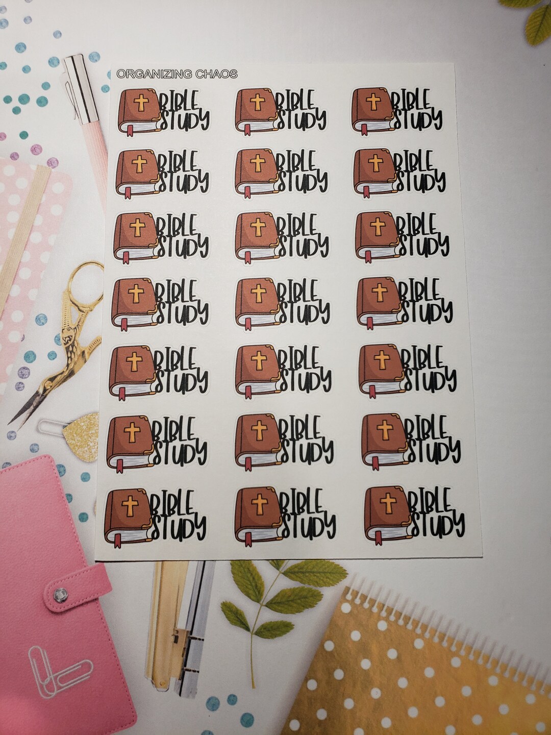 Bible Study Planner Stickers, Functional Planner Stickers, Icon Planner ...