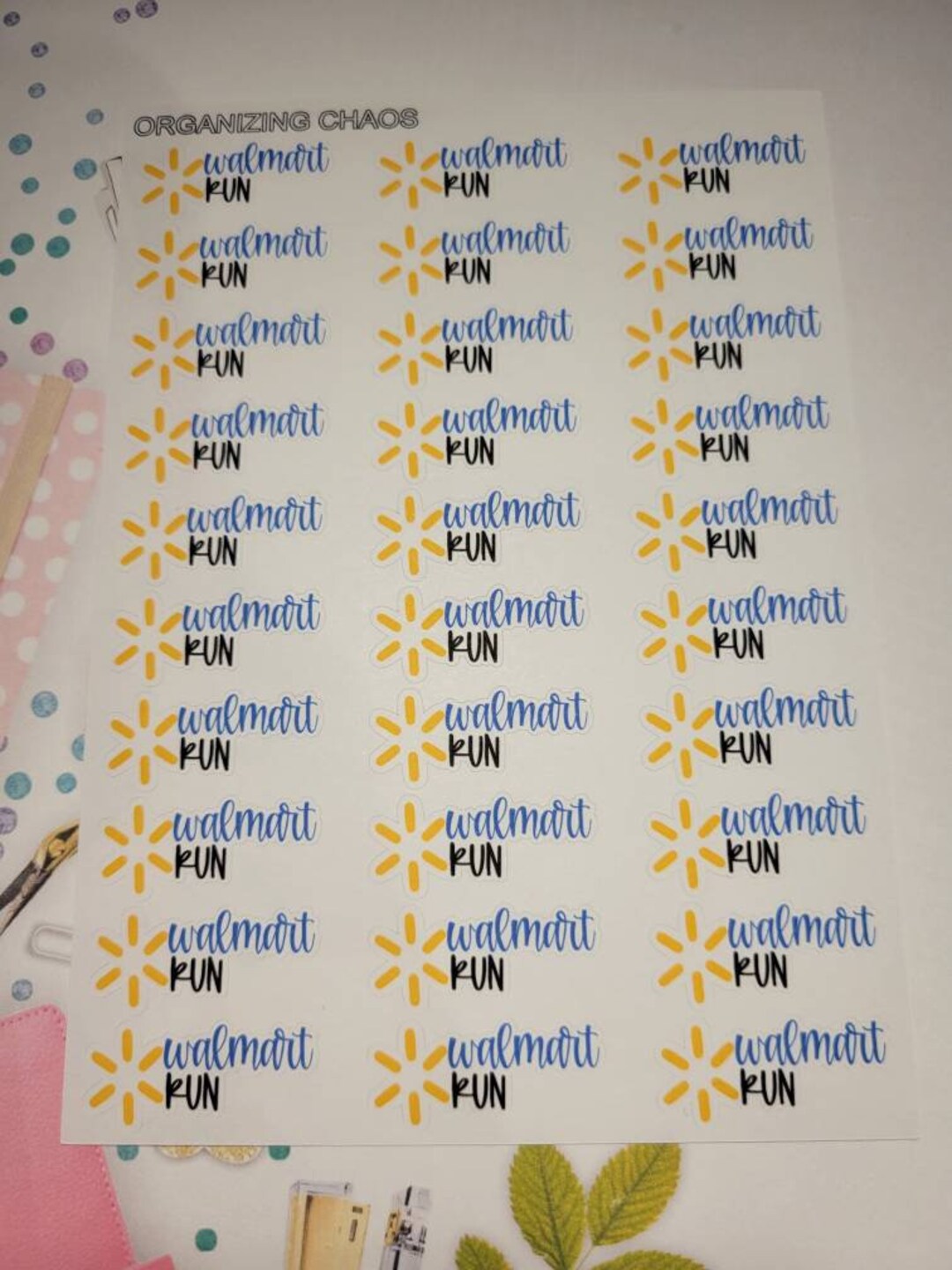 Walmart Run Planner Stickers, Walmart Order Planner Stickers, Walmart ...