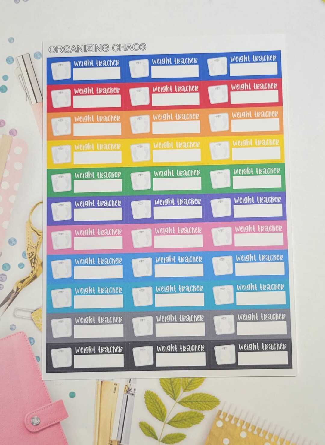 Weight Tracker, Scale Planner Stickers - Etsy