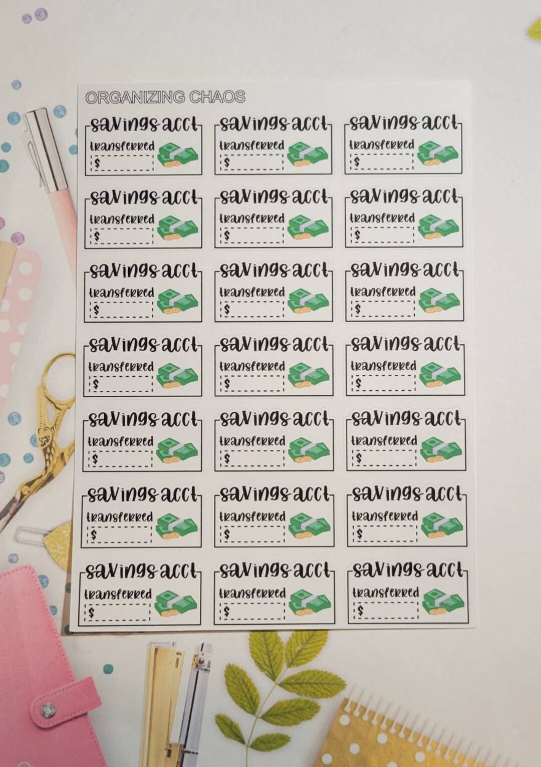 Saving Account Tracker, Savings Planner Stickers - Etsy