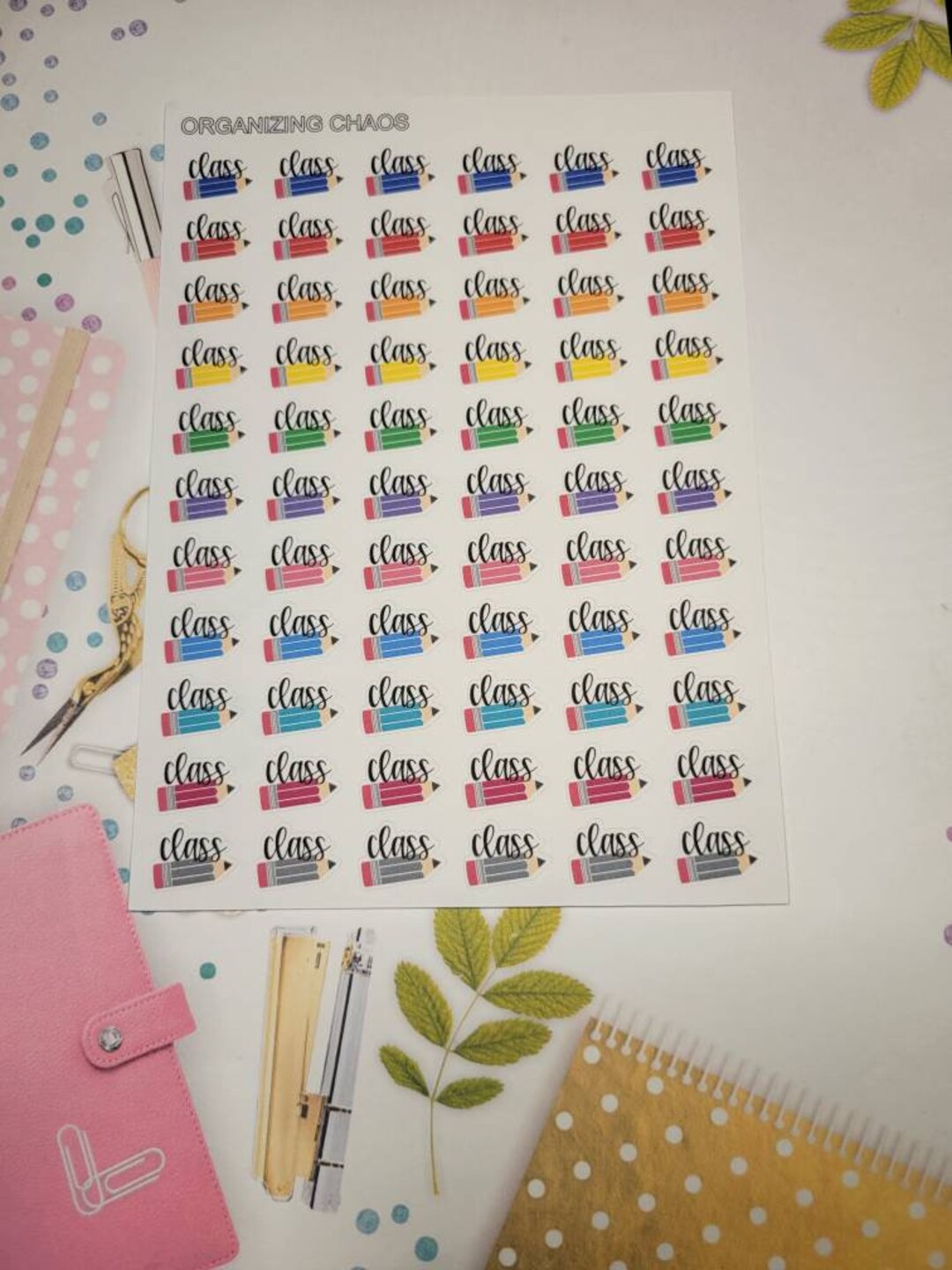 Class Planner Stickers, School Planner Stickers, College Planner ...