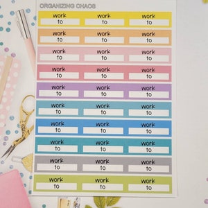 Work Label Planner Stickers Work Tracker Planner Stickers - Etsy