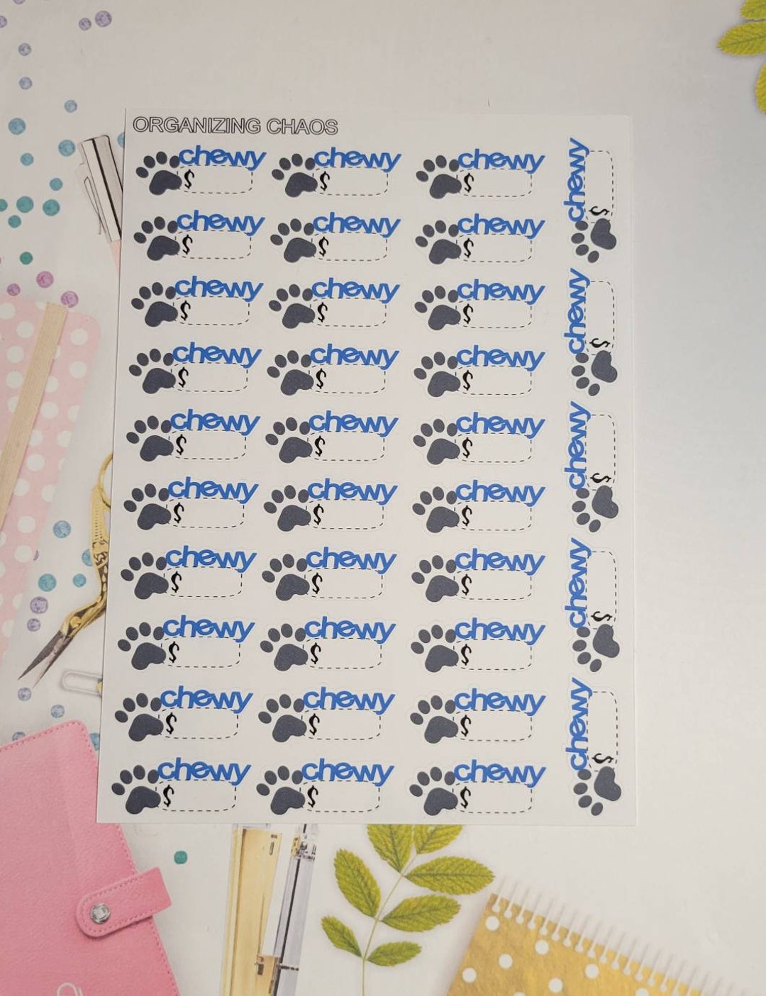 Chewy Order Planner Stickers - Etsy