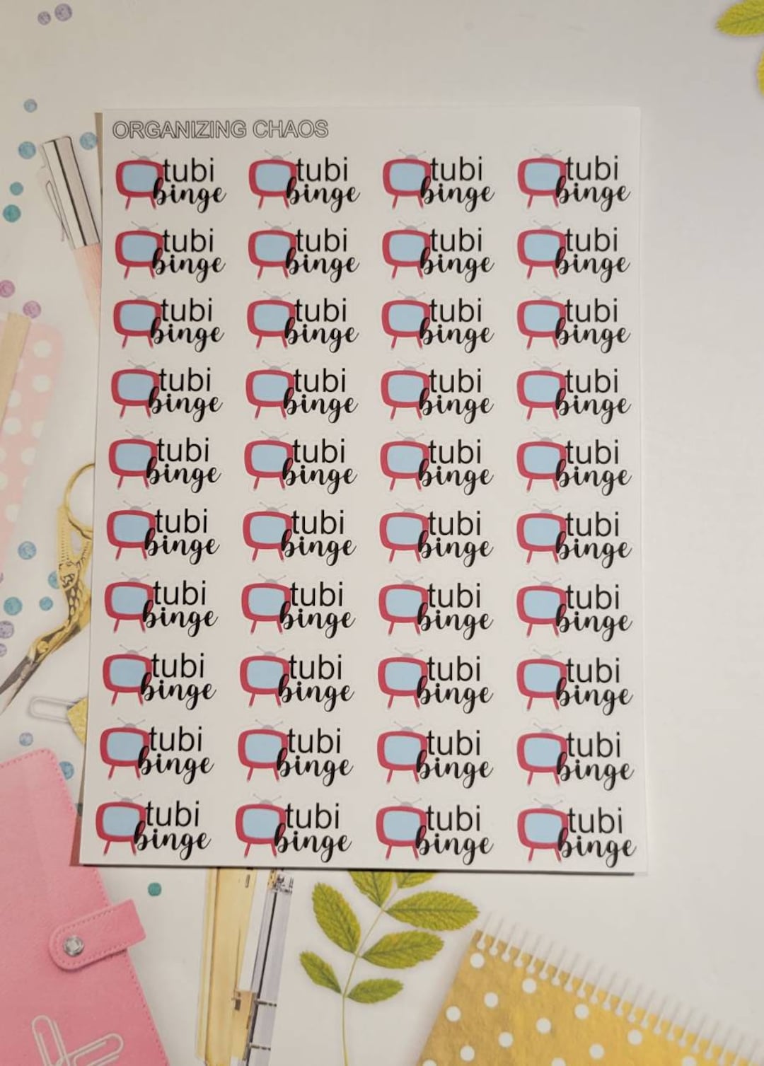 Tubi Binge Planner Stickers - Etsy