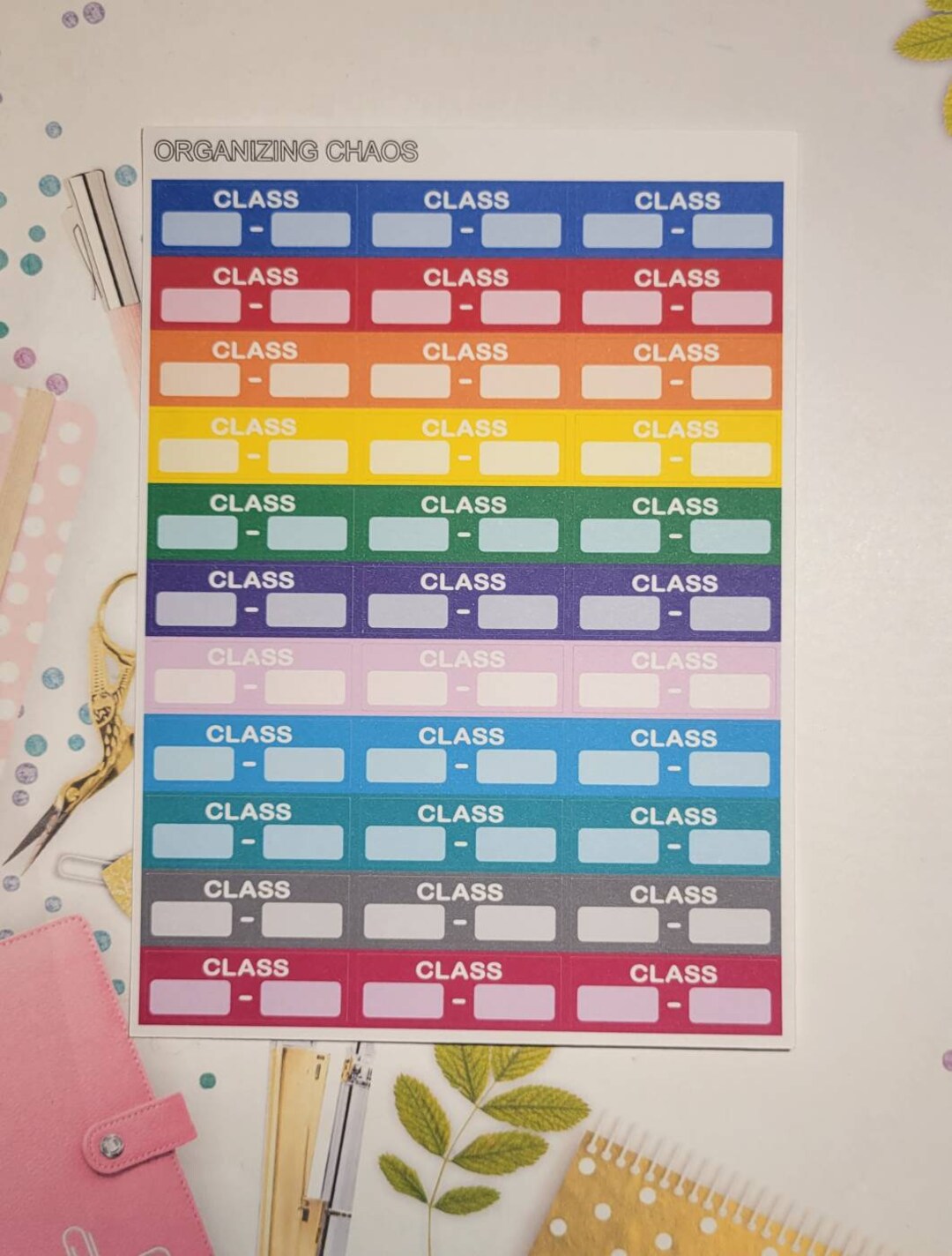 Class Time Labels, Functional Planner Stickers - Etsy