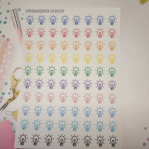 Light Bulb, Bright Idea Planner Stickers, Functional Planner Stickers ...