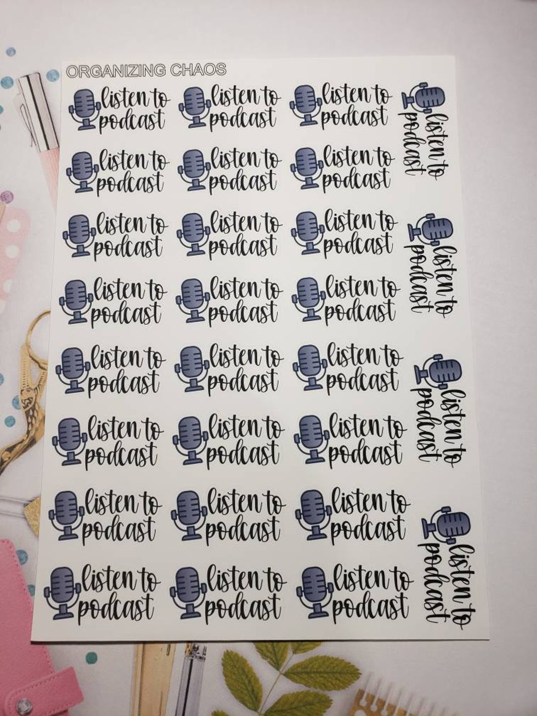 Listen to Podcast Planner Stickers - Etsy