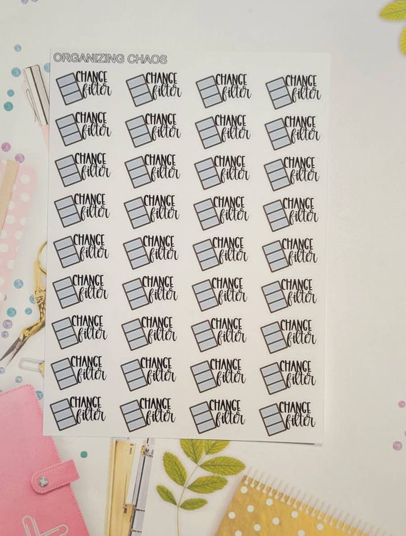 Change Air Filter Planner Stickers - Etsy