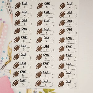 Game Day Football Planner Stickers, Sport Planner Stickers - Etsy