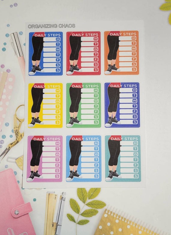 Daily Steps Steps Tracker Daily Tracker Planner Stickers - Etsy