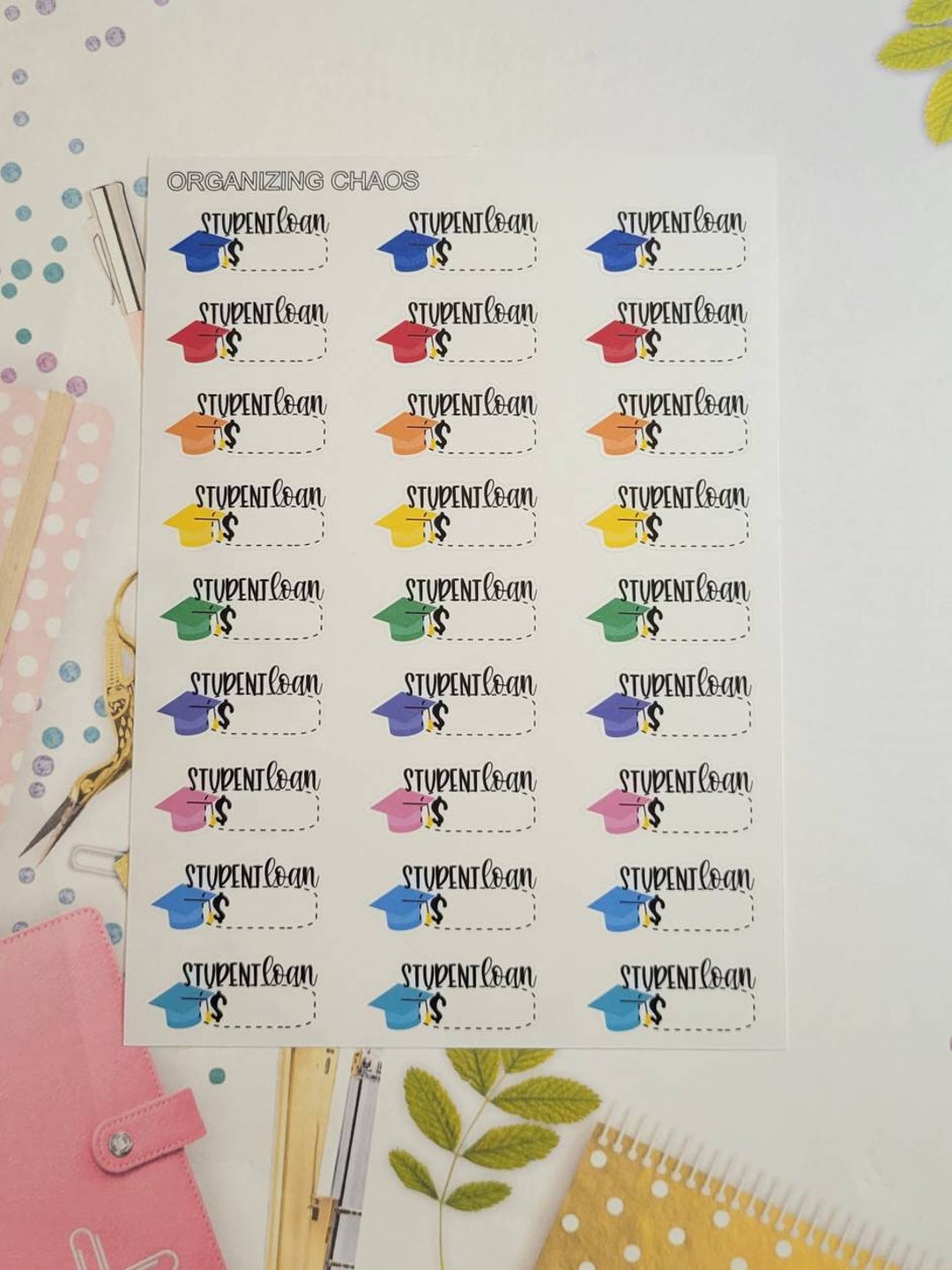 Student Loan Planner Stickers, Bill Due Planner Stickers - Etsy