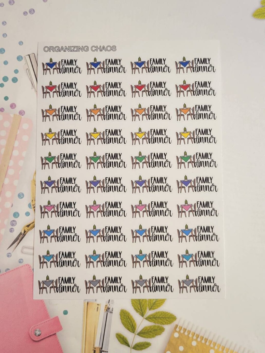 Family Dinner Planner Stickers - Etsy