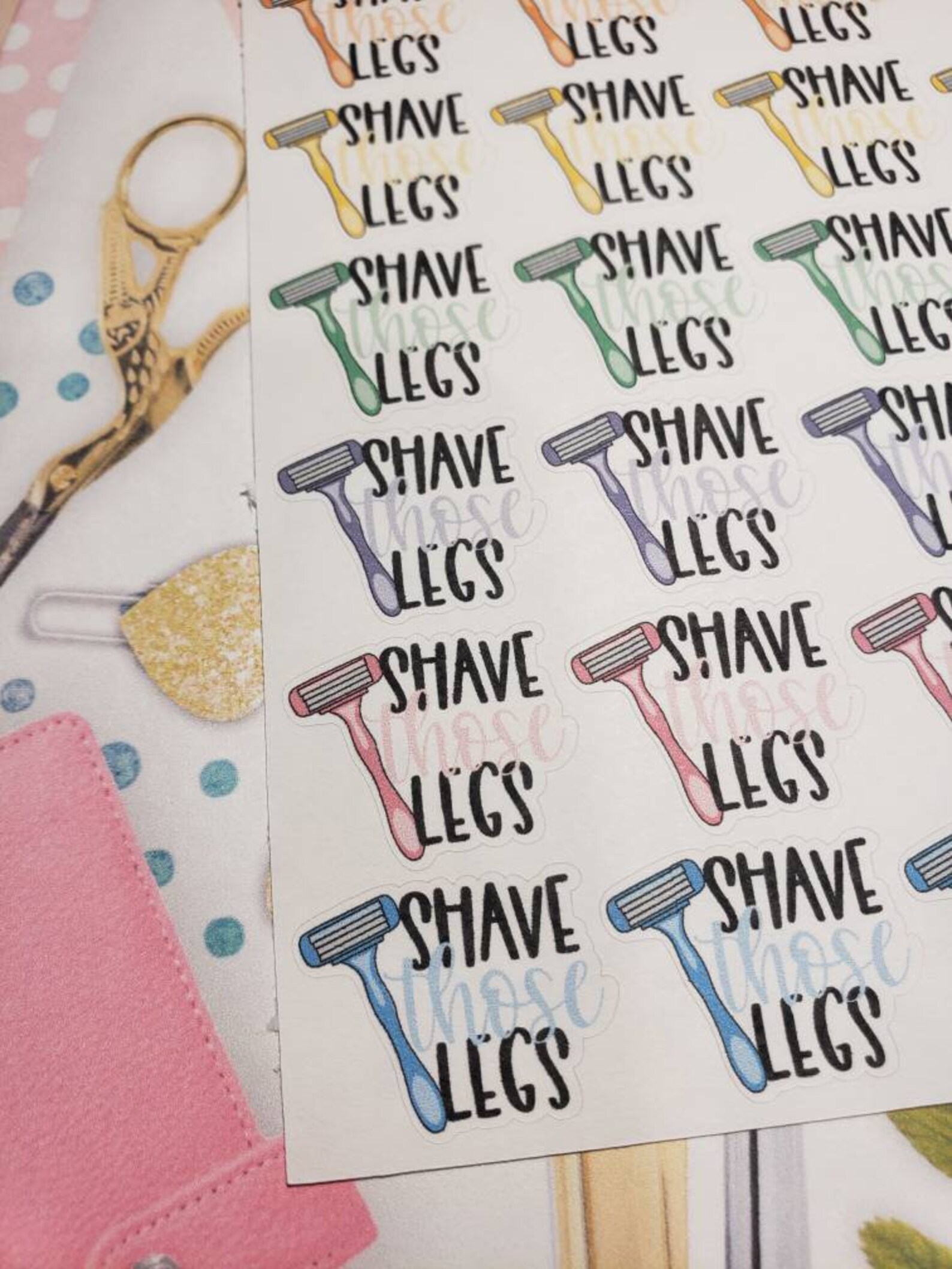 Razor, Shave Legs Planner Stickers - Etsy