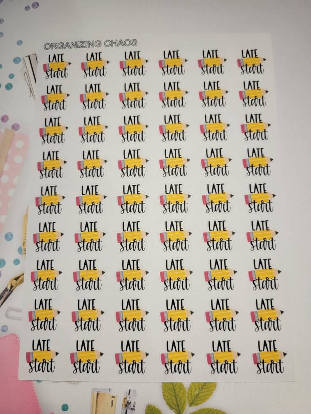 Late Start School Planner Stickers, Functional Planner Stickers, Icon ...