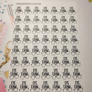 Eye Exam Planner Stickers - Etsy