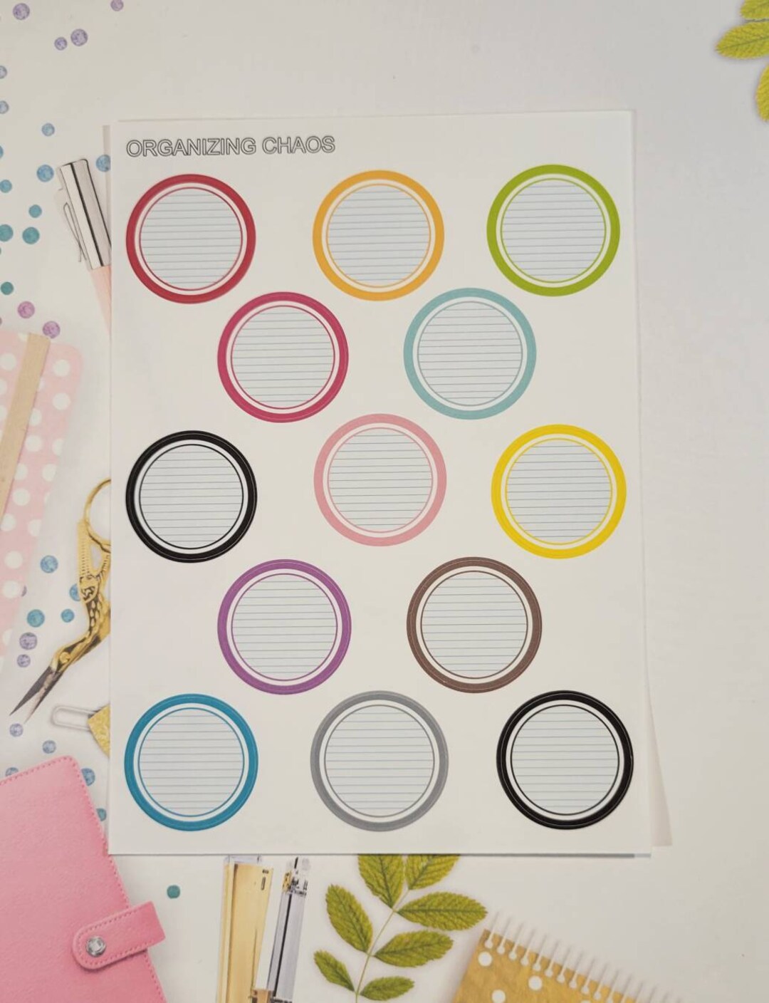 Circle Labels, Functional Planner Stickers - Etsy