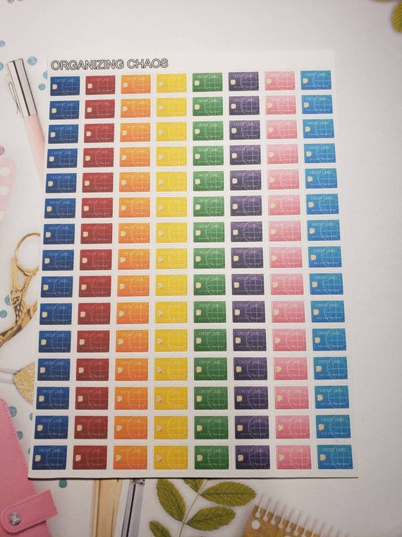 Mini Credit Card Planner Stickers | Etsy