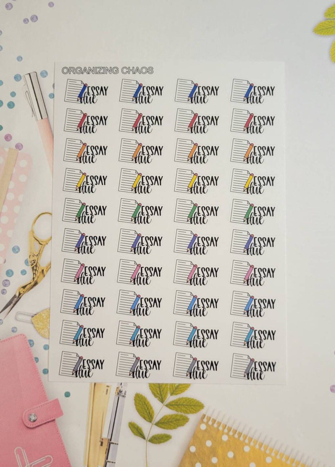 Essays, Essays Due, School Planner Stickers - Etsy