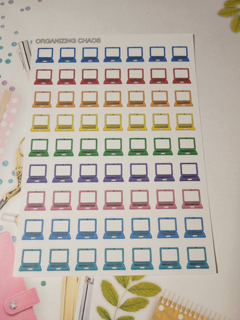 Laptop Doodle Planner Stickers - Etsy