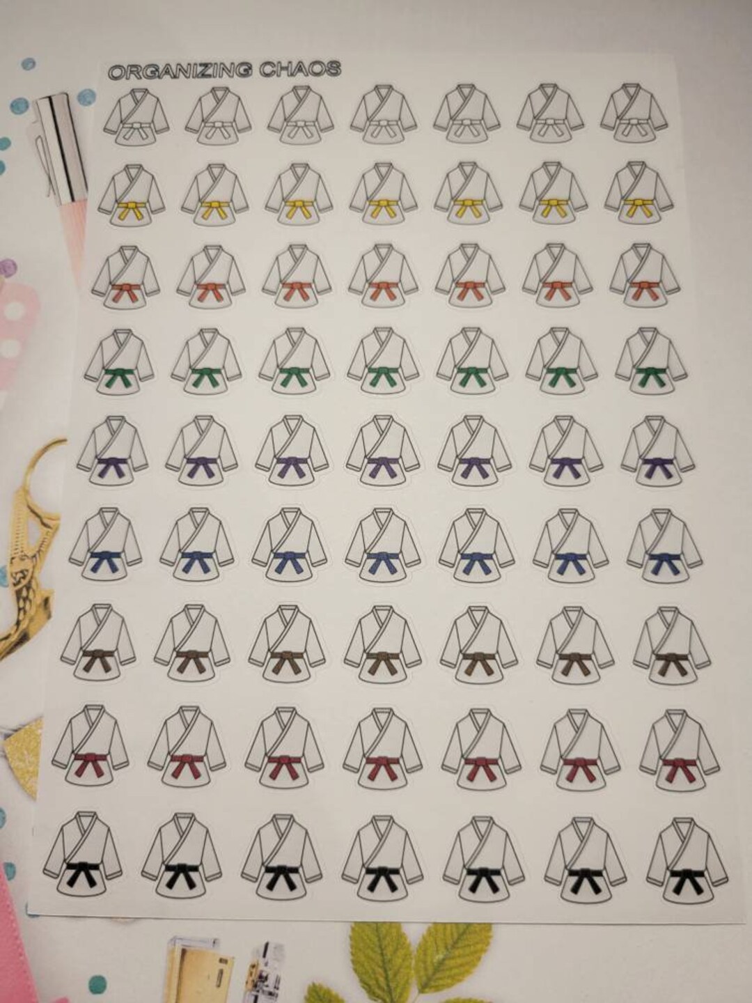 Karate Planner Stickers, Jiu-jitsu Planner Stickers - Etsy