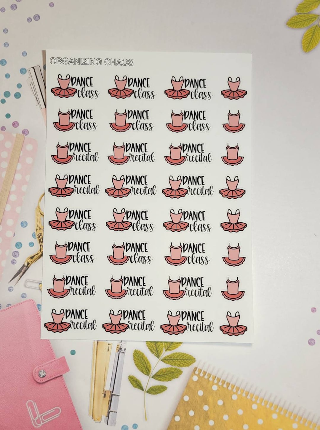 Dance Class Planner Stickers, Dance Recital Planner Stickers - Etsy