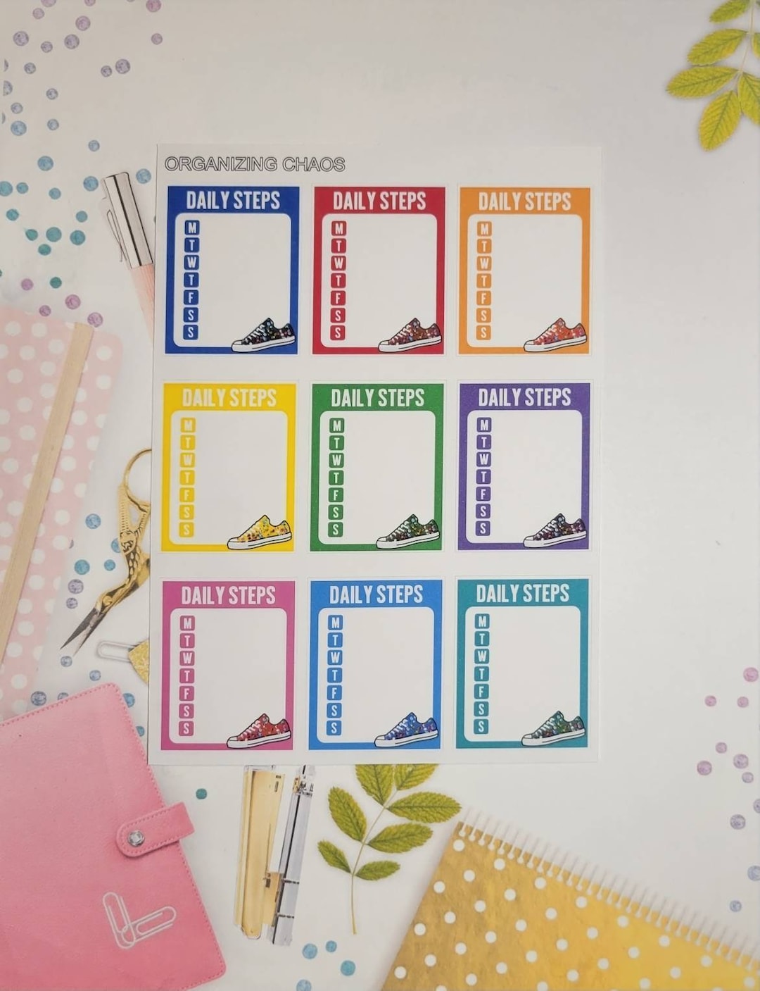 Daily Steps Tracker Planner Stickers - Etsy