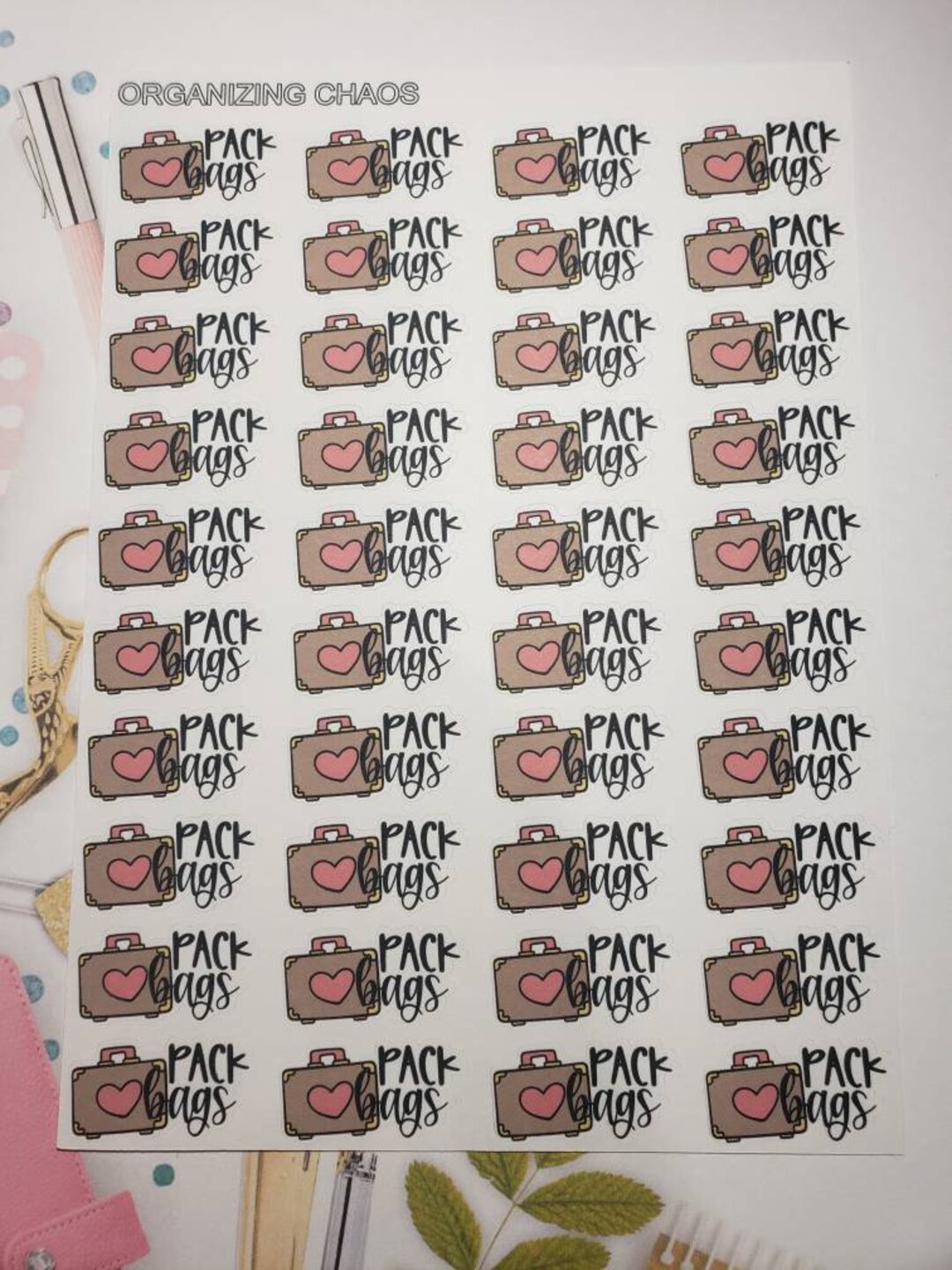 Luggage Planner Stickers, Pack Bags Planner Stickers - Etsy