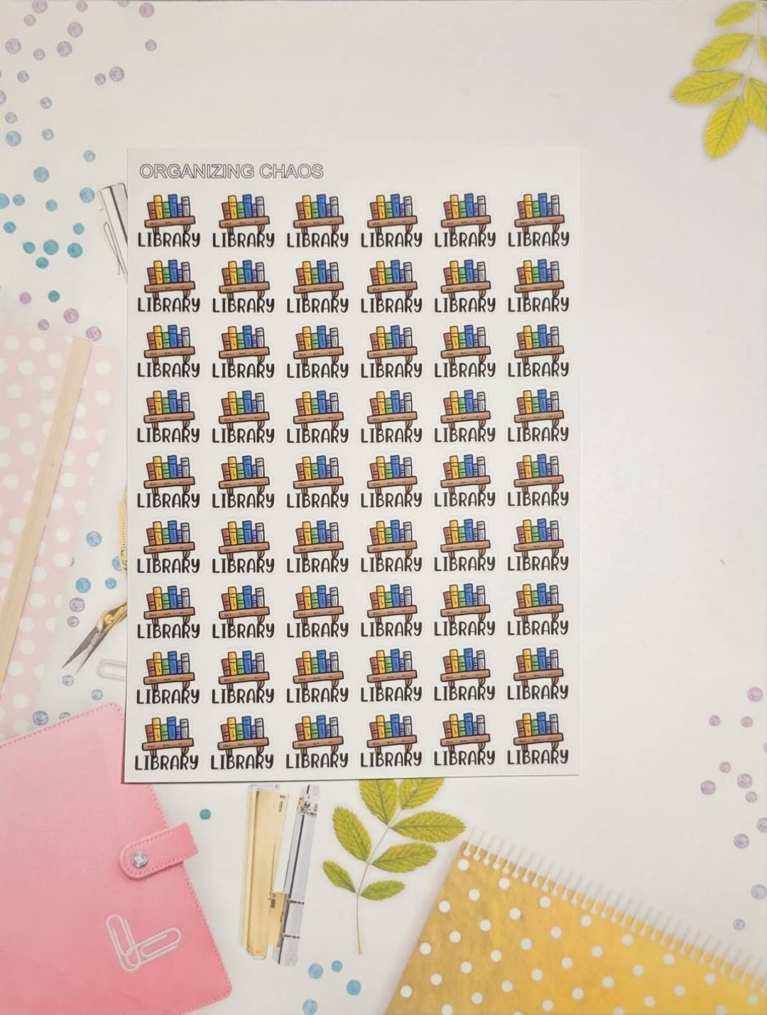Library Planner Stickers - Etsy